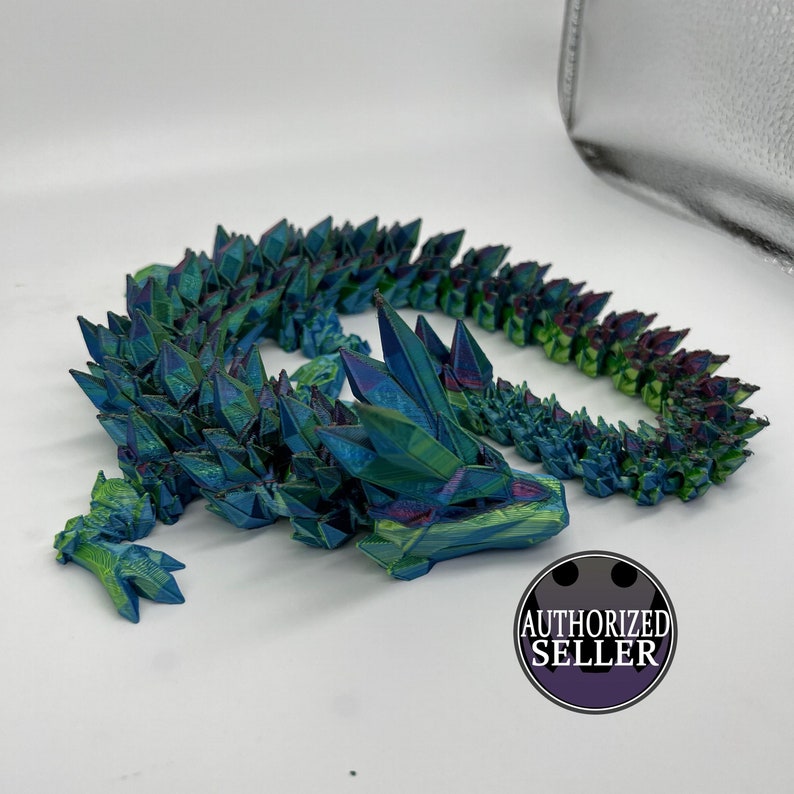 Custom Two Color Crystal Gem Dragon Dragon Fidget Toy 3D - Etsy