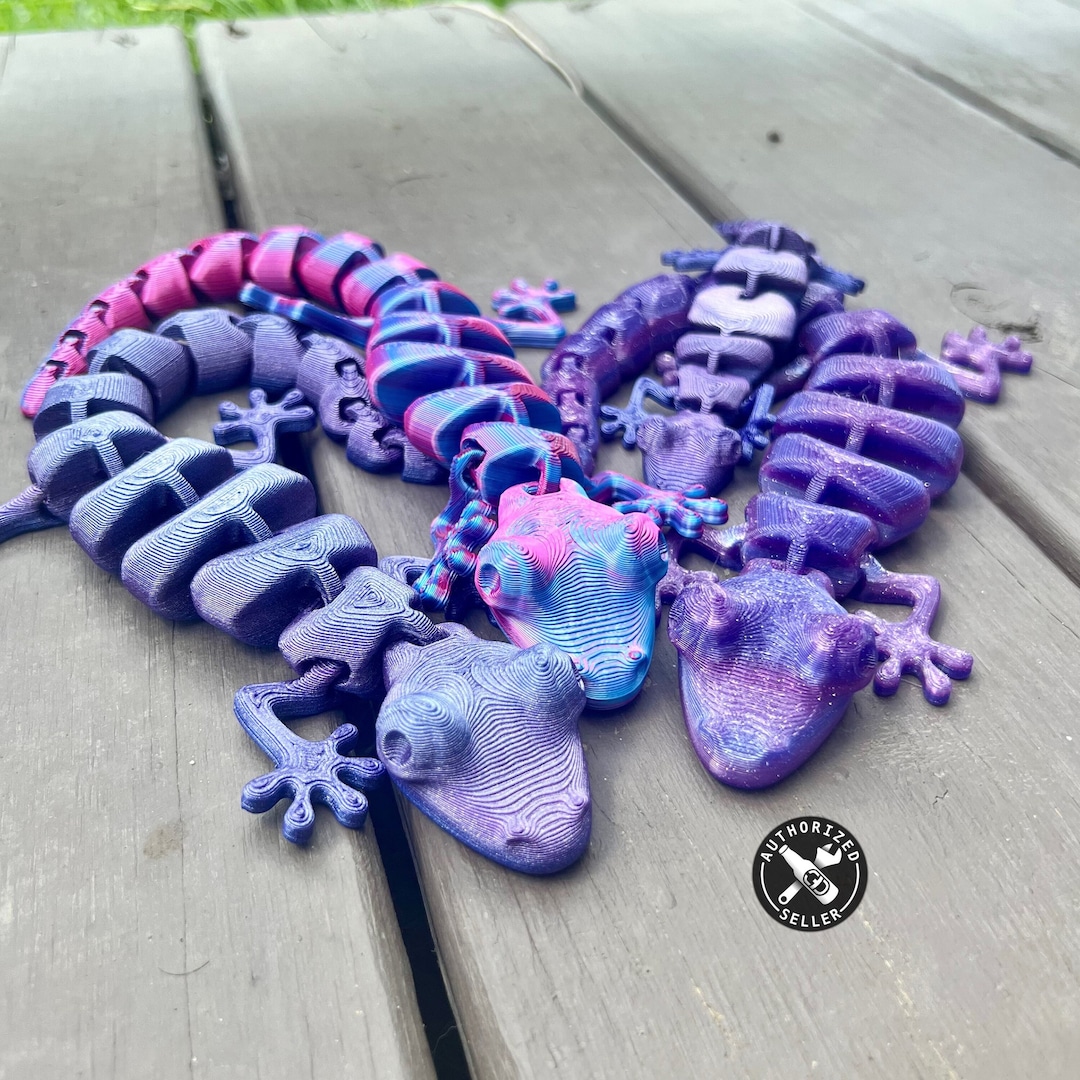 Lizard Fidget Toy Articulated Reptile Toy 3D Printed - Etsy