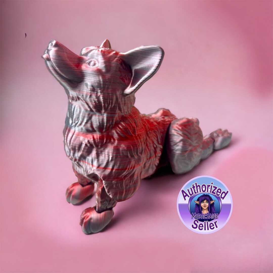 Corgi Fidget Toy Articulated Dog 3D Printed Corgi - Etsy