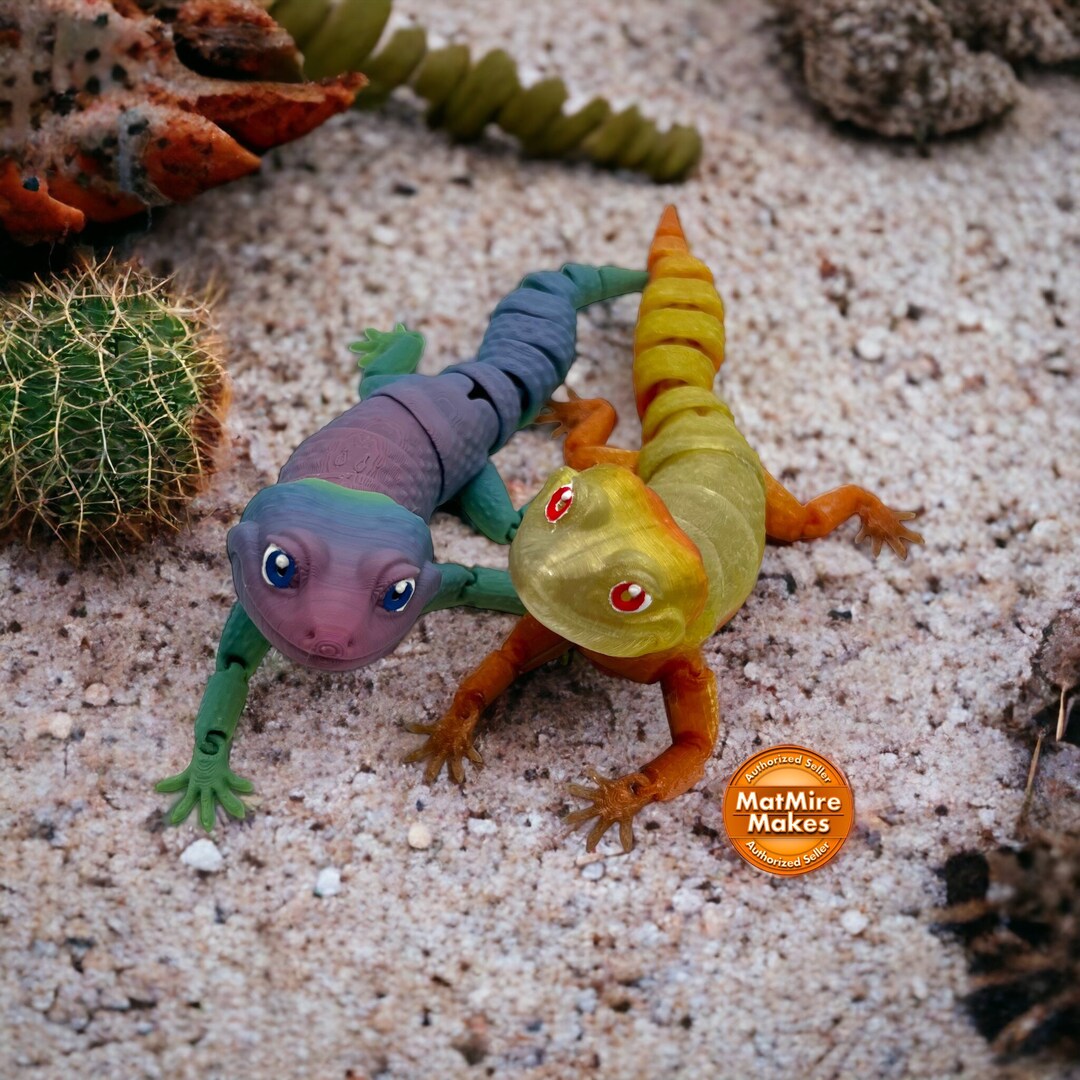 Leopard Gecko Fidget Toy Articulated Lizard Gecko 3D Printed - Etsy