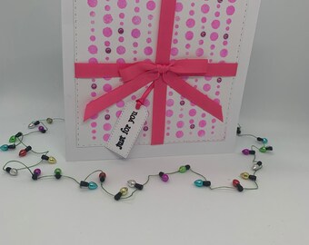 Pink Ribbon Card | Etsy