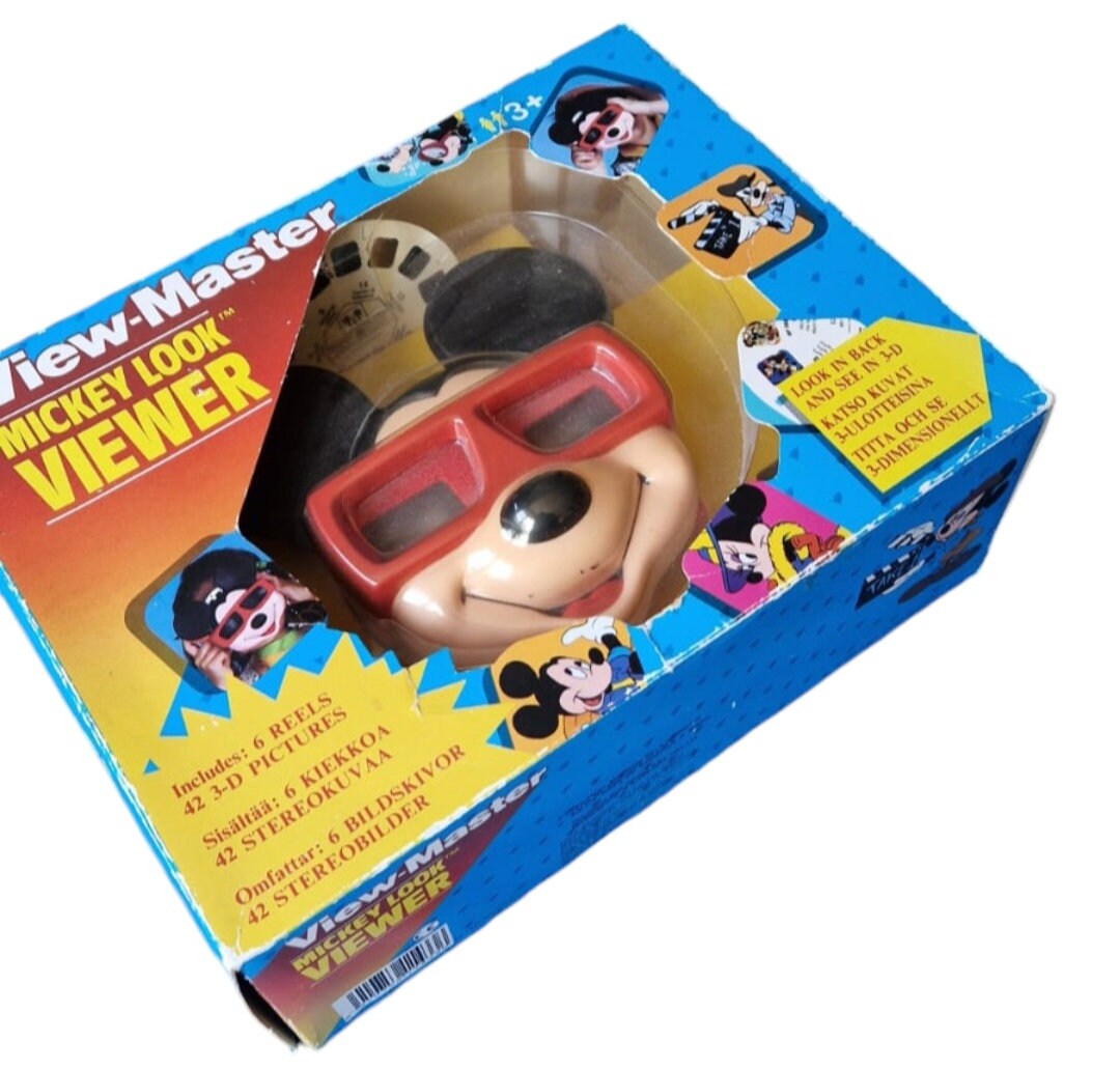 Viewmaster Mickey Vintage Look Viewer Gift Set Disney 1989 Tyco View ...