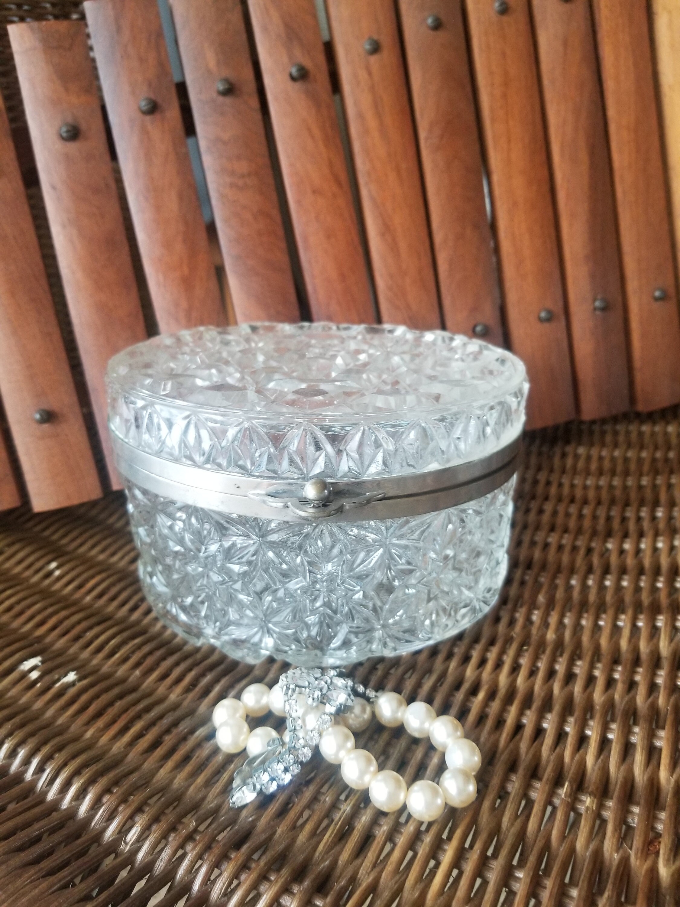 Antique French Cut Diamond Casket Jewelry Vanity Hinged Box - Etsy