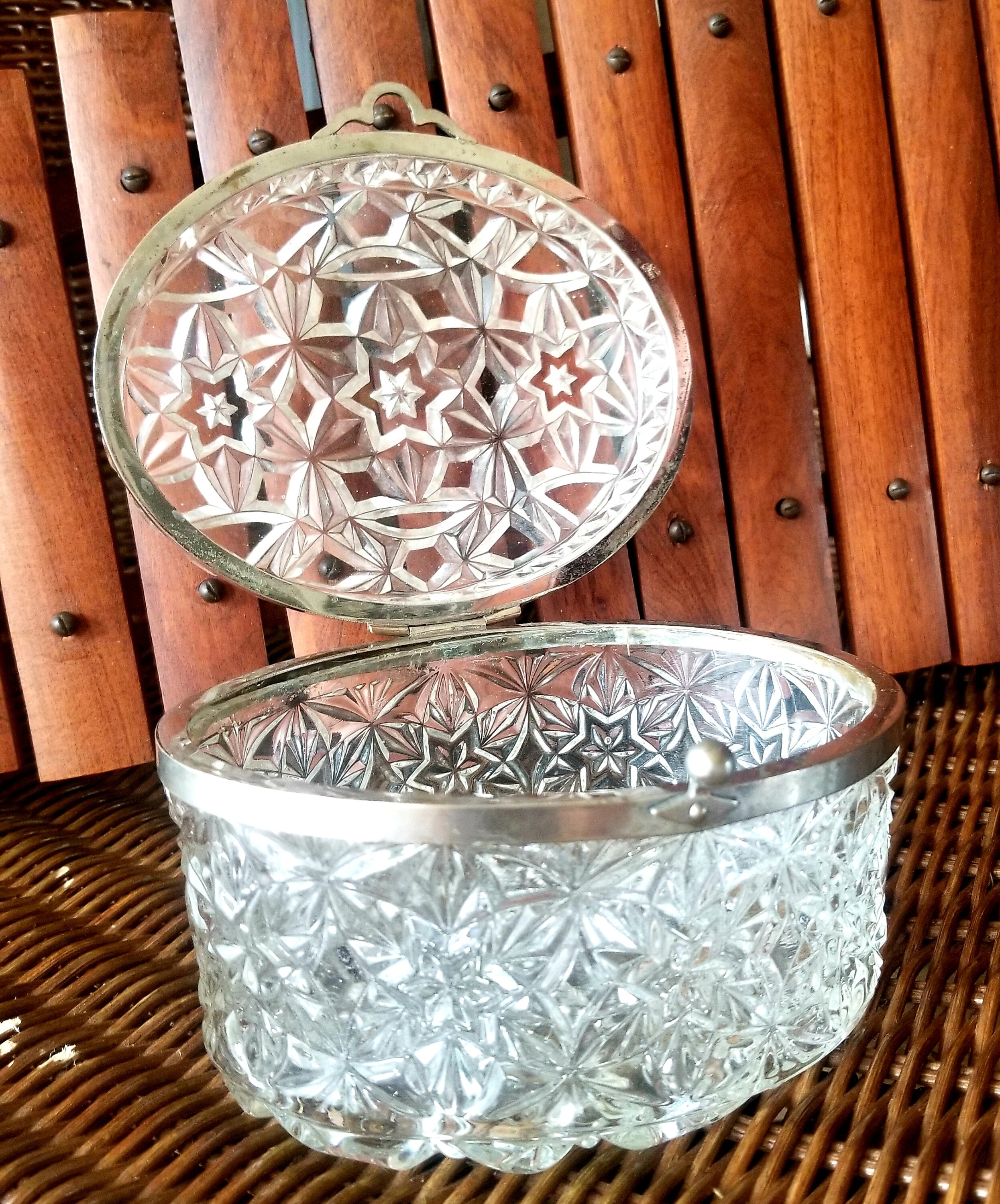 Antique French Cut Diamond Casket Jewelry Vanity Hinged Box - Etsy