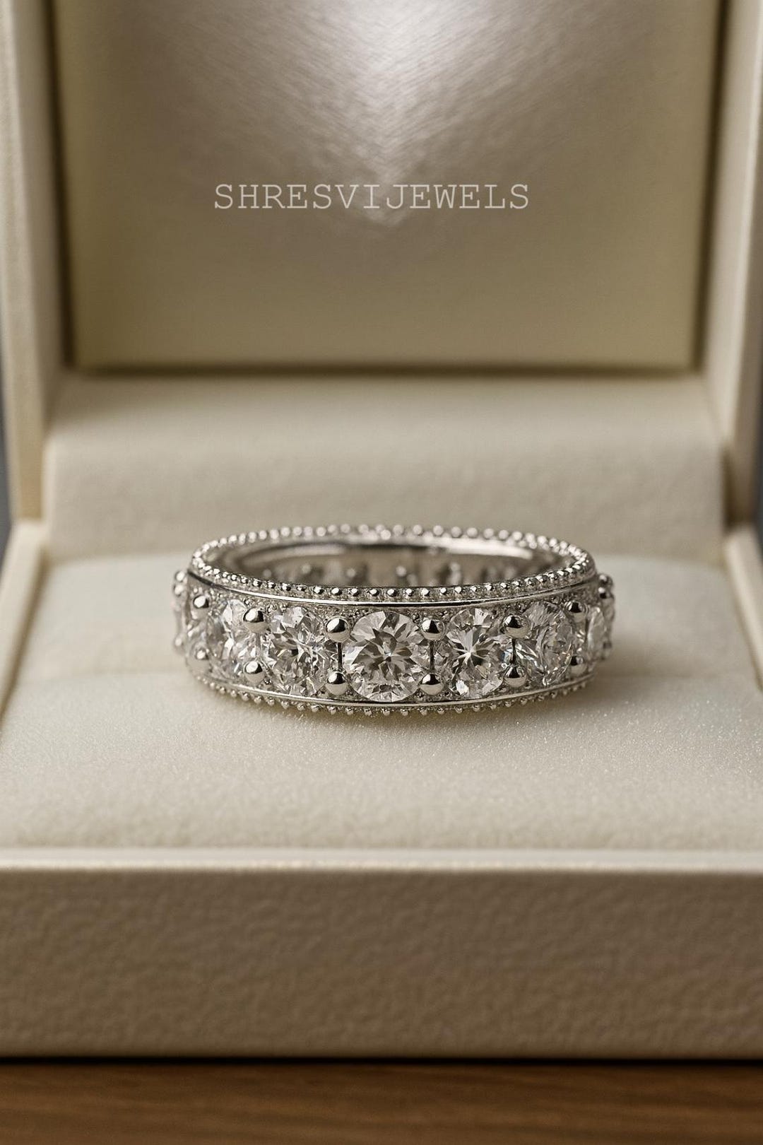 Round Lab Grown Diamond Band F Color VS Clarity SGI Certificate Diamond ...