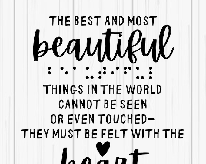 Helen Keller Quote SVG & PNG Files | Braille Svg - Etsy