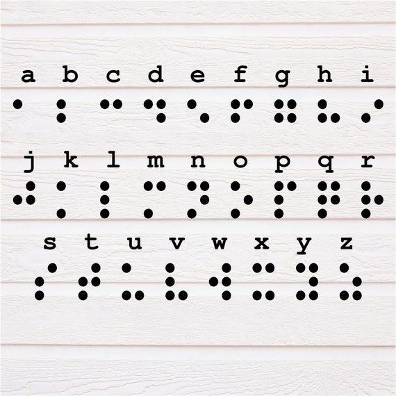 Braille Alphabet With Print SVG File | Etsy