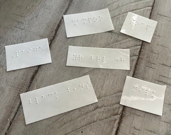 Braille Number Stickers - Etsy