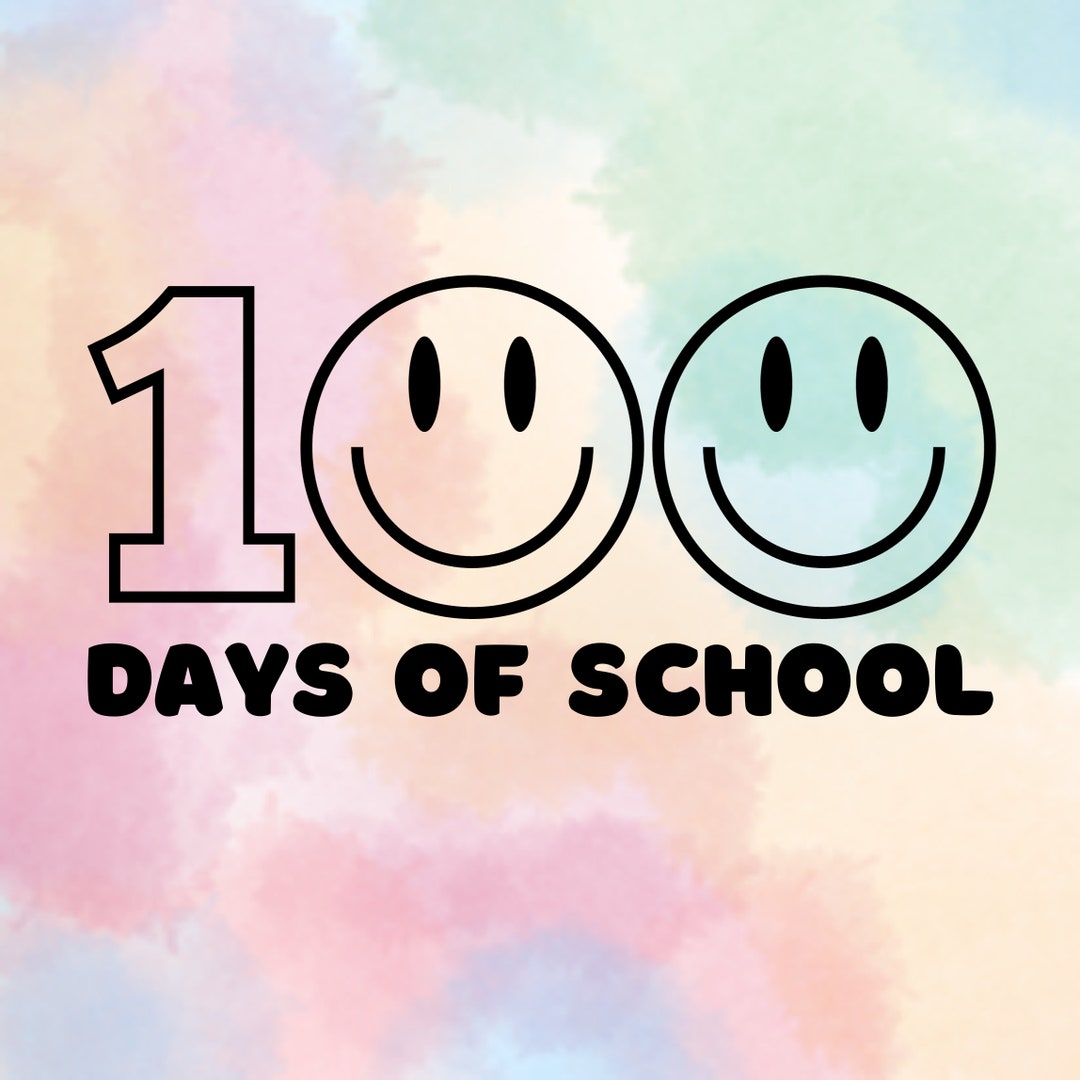 100 Days of School PNG File Image File Only - Etsy