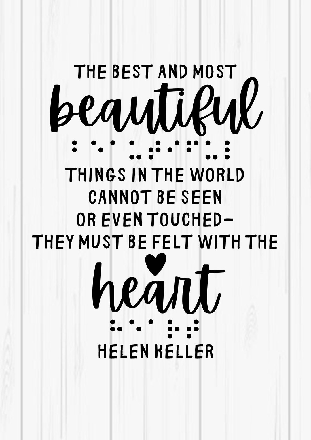 Helen Keller Quote SVG & PNG Files | Braille Svg - Etsy