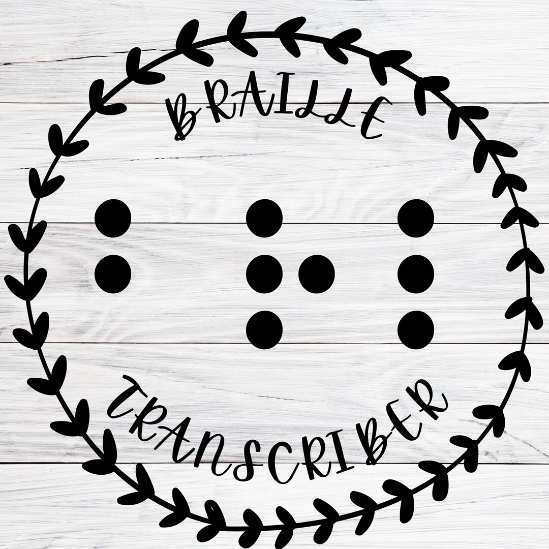 Braille Transcriber SVG & PNG Files | Digital Download - Etsy