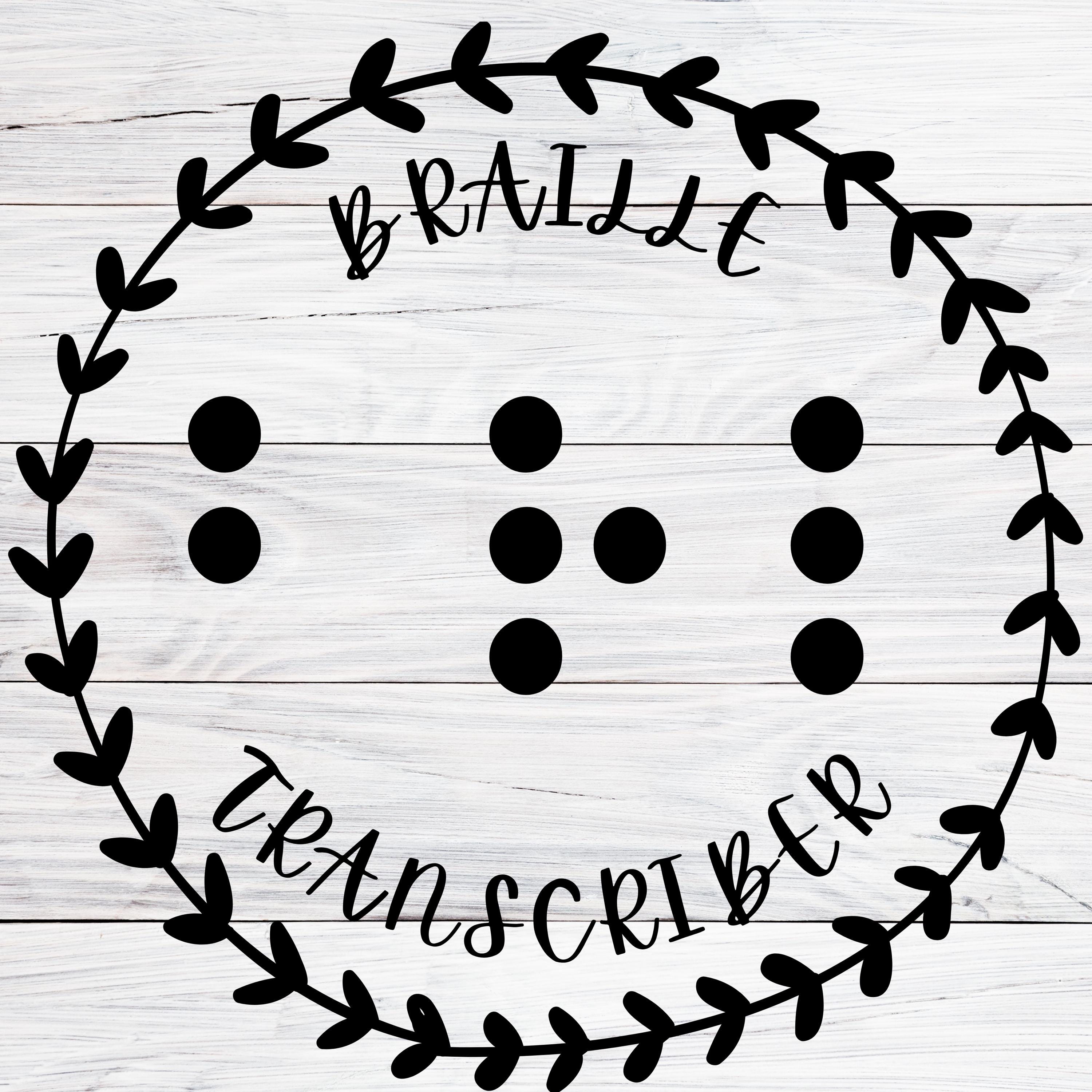 Braille Transcriber SVG & PNG Files | Digital Download - Etsy