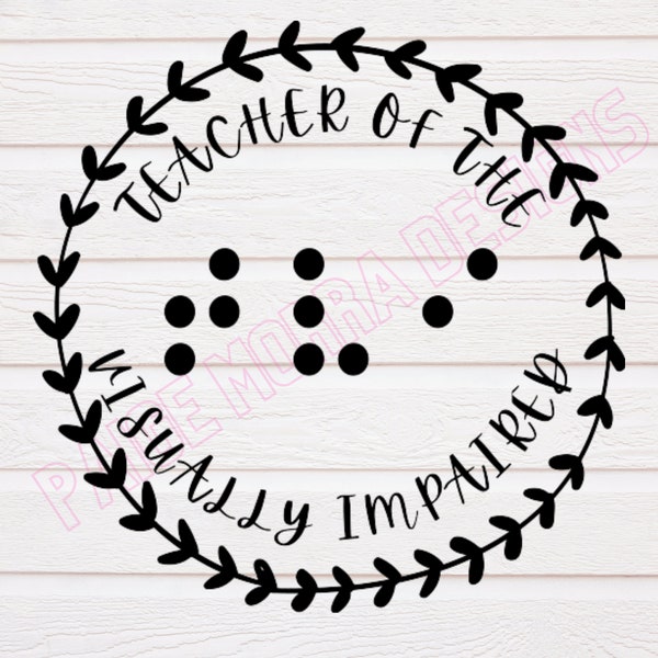 Teacher of Visually Impaired Svg - Etsy