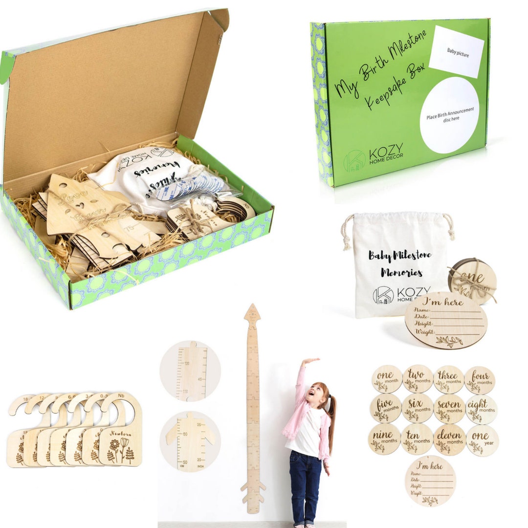 Baby Milestone Box, Child Closet Dividers, Newborn Gift, Milestone ...