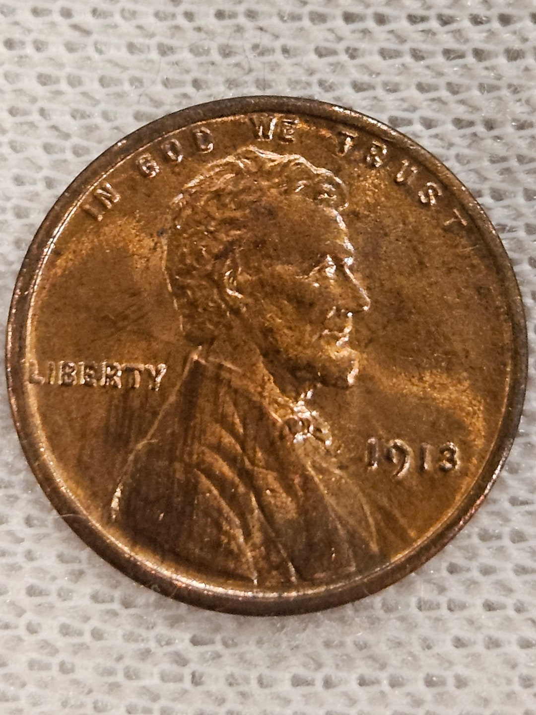 Bright Red 1913 Wheat Penny. UNC...MS Quality.. Toned - Etsy