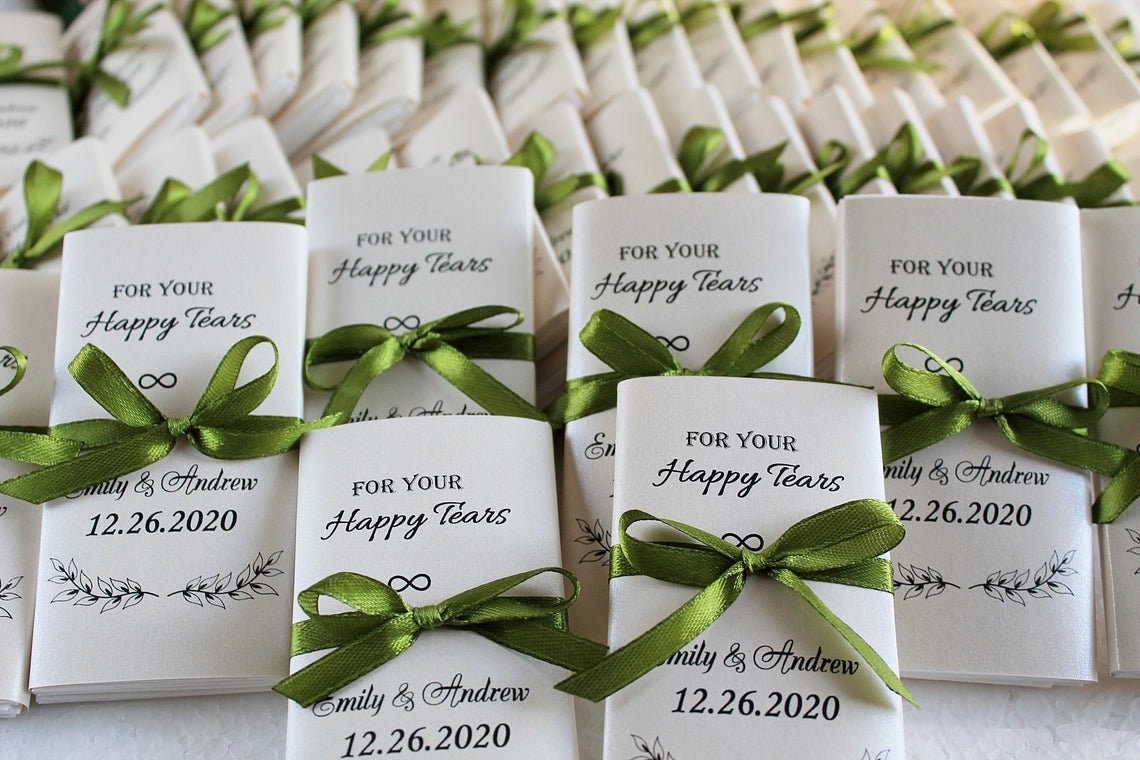 Happy Tears Tissues – Personalized Wedding Favors for Guests, Ceremony ...