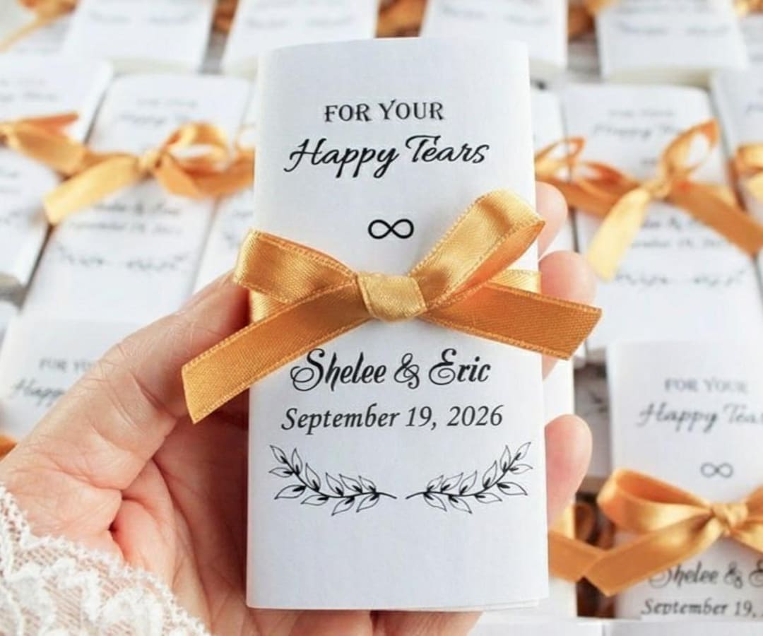 Personalized Wedding Tissue Packs – Custom Ceremony Favors, Thank You ...