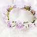 Lilac Rose Crown, Flower Girl Halo, Toddler Crown, Boho Rose Crown ...