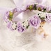 Lilac Rose Crown, Flower Girl Halo, Toddler Crown, Boho Rose Crown ...