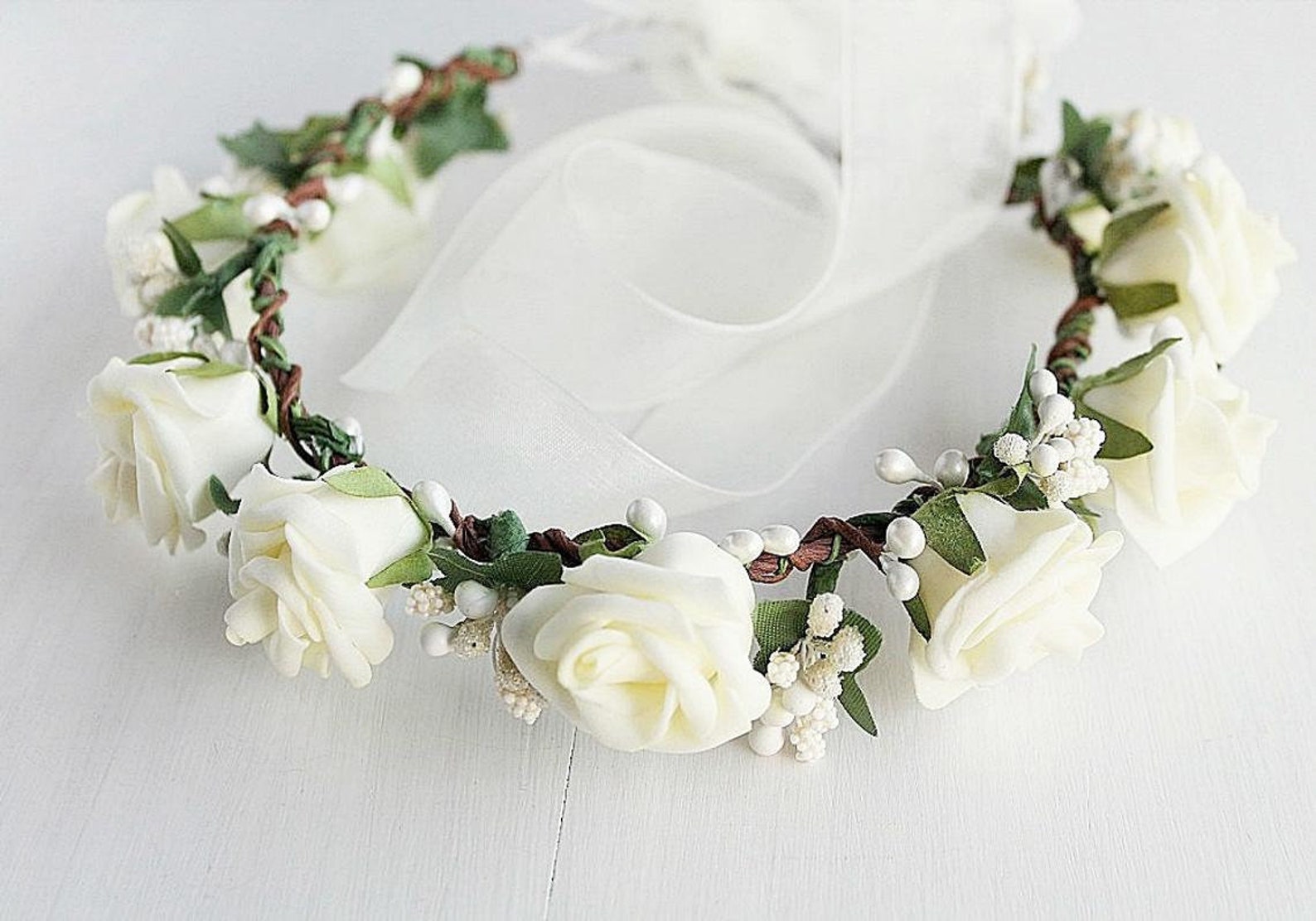 Lilac Rose Crown Flower Girl Halo Toddler Crown Boho Rose | Etsy