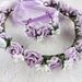 Lilac Rose Crown, Flower Girl Halo, Toddler Crown, Boho Rose Crown ...
