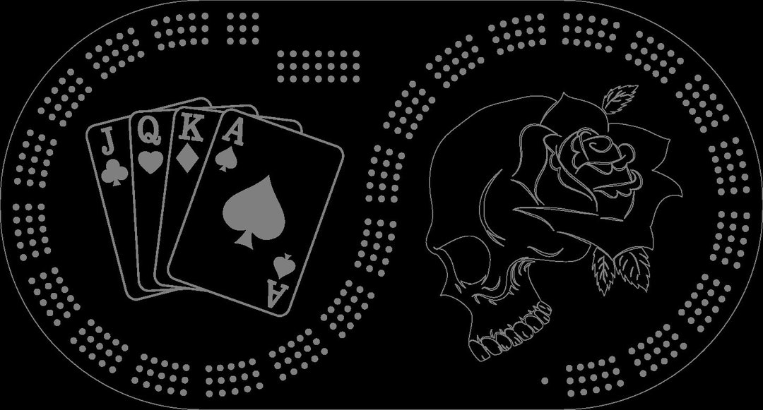 Skull and Cards Cribbage Board - Etsy