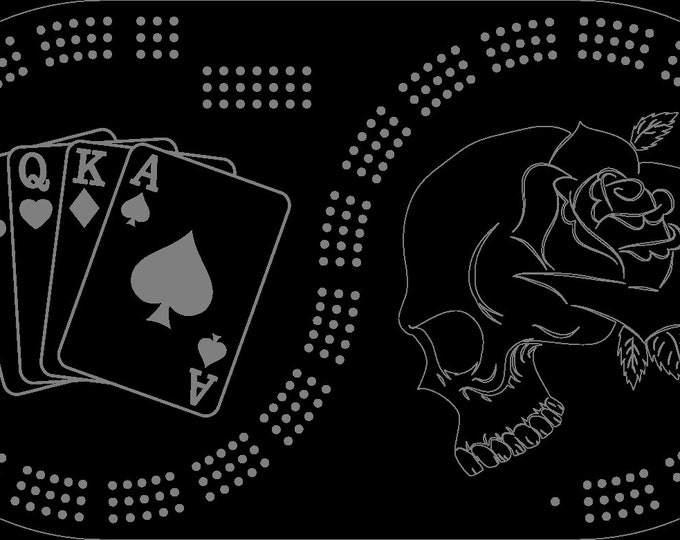 Skull and Cards Cribbage Board - Etsy