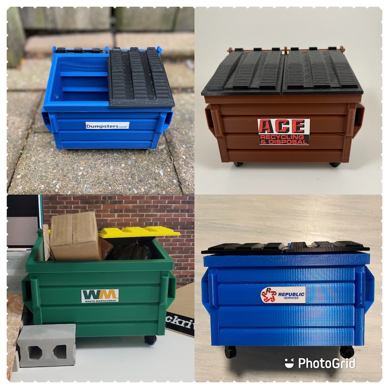 Mini Dumpster 3D Printed Desk Organizer Modern and - Etsy