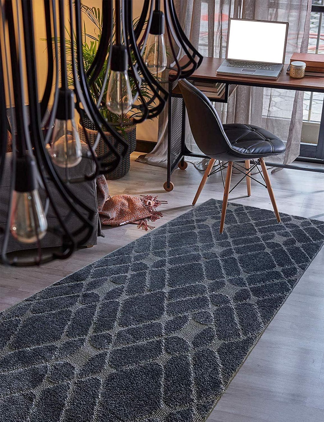 Custom Size Hallway Runner Rug, Non-slip Rubber Backing, Modern Floor ...