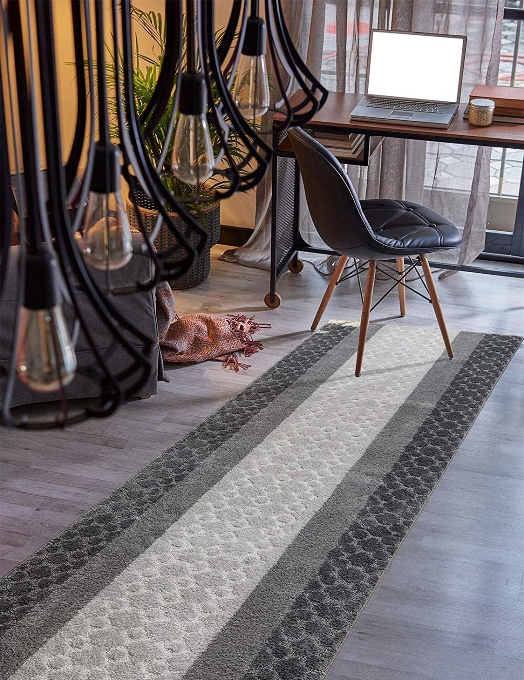 Custom Size Hallway Runner Rug, Non-slip Rubber Backing, Modern Floor ...