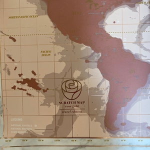 Travel Sized Scratch World Map, Rose Gold - Etsy