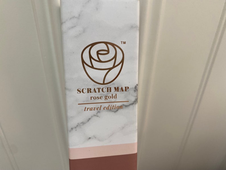 Travel Sized Scratch World Map, Rose Gold - Etsy