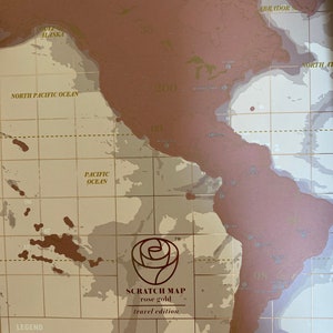 Travel Sized Scratch World Map, Rose Gold - Etsy