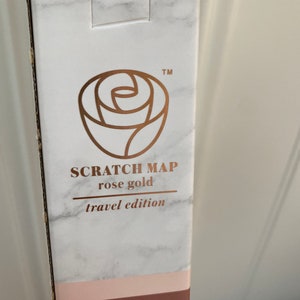 Travel Sized Scratch World Map, Rose Gold - Etsy