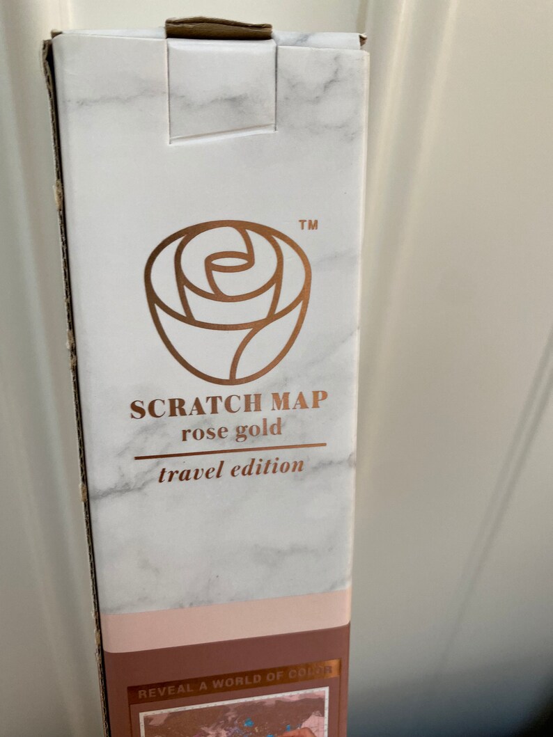 Travel Sized Scratch World Map, Rose Gold - Etsy