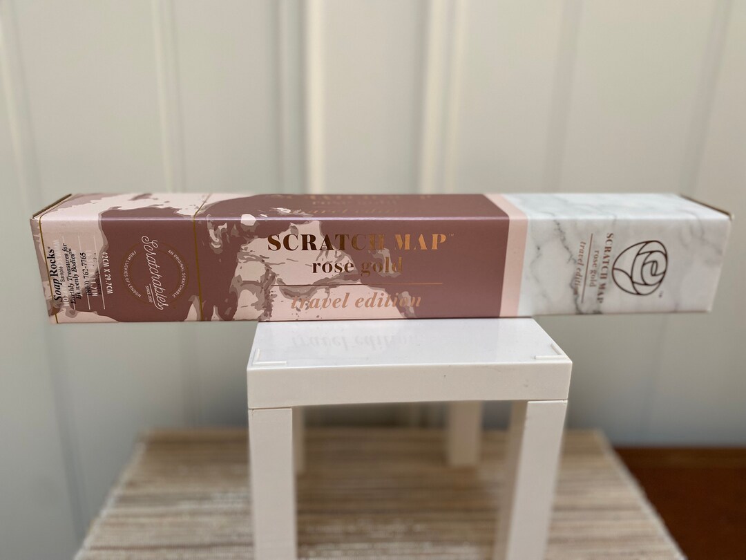 Travel Sized Scratch World Map, Rose Gold - Etsy