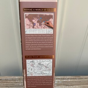 Travel Sized Scratch World Map, Rose Gold - Etsy