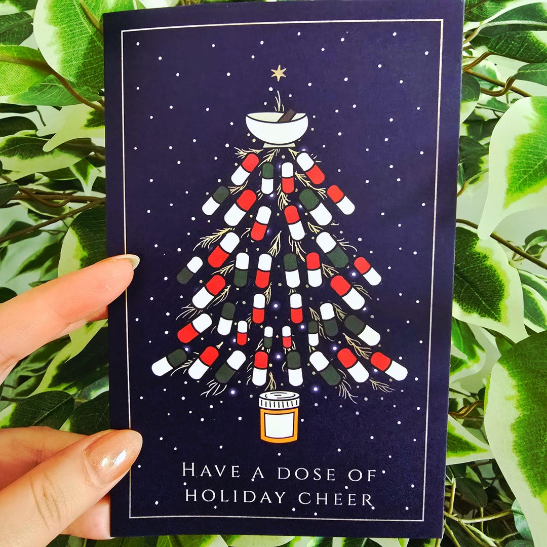 Pill Christmas Tree Holiday Card: Medical Card for Healthcare Workers ...