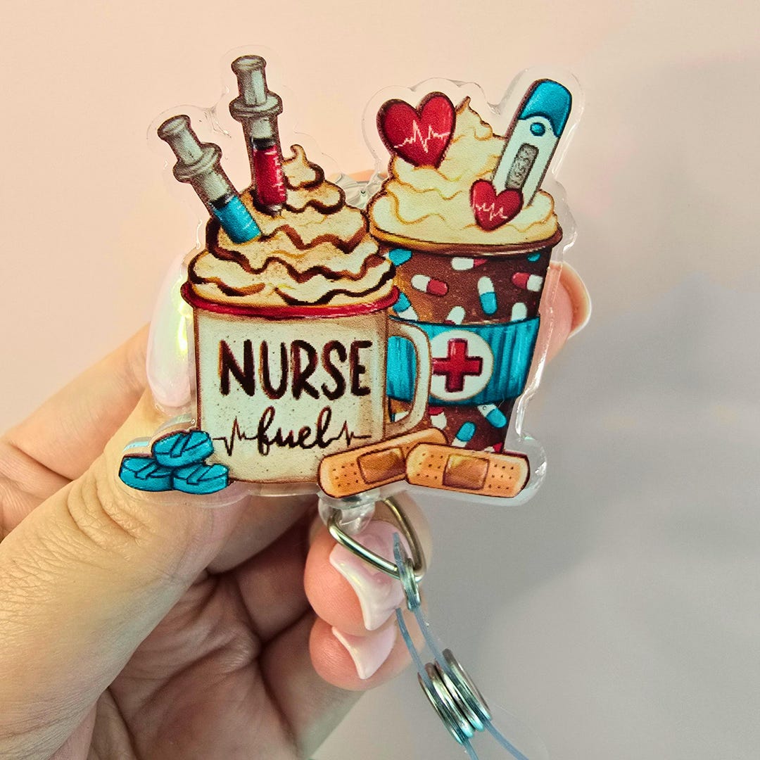 Nurse Fuel Badge Reel – Medical Coffee & Pills, RN Gift - Etsy