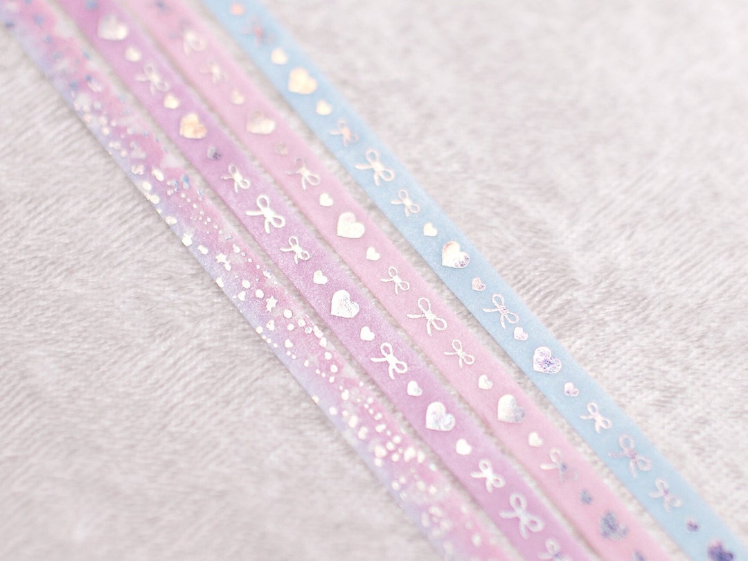 Pastel | Set of 4 | 5mm Washi Samples | Iridescent Washi Tape Washi ...