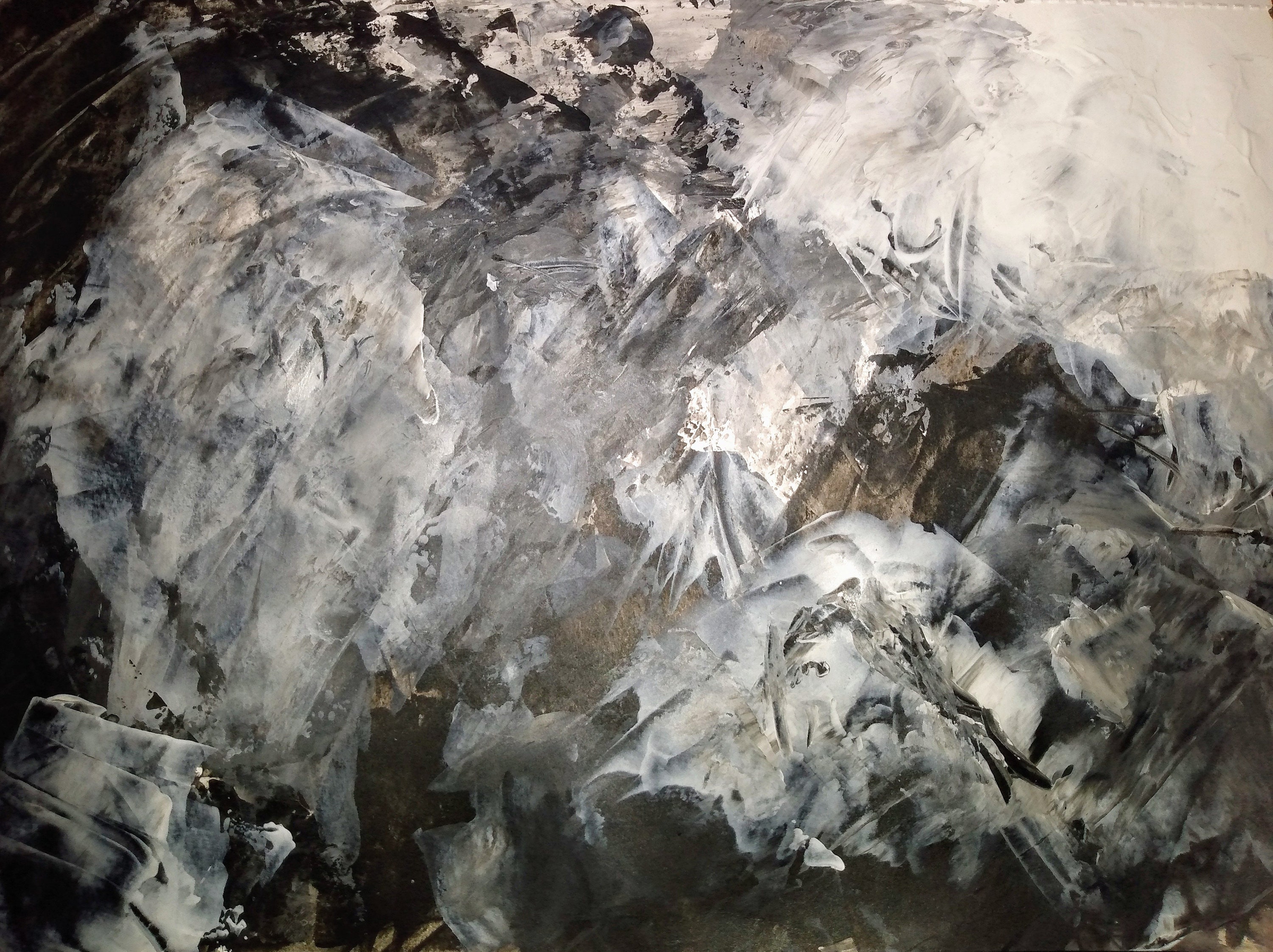 Gothic Snow Abstract Winter Art Print Quality Paper Original - Etsy UK