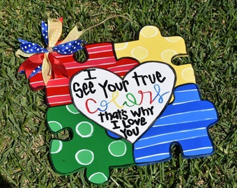 Autism Awareness Door Sign - Etsy