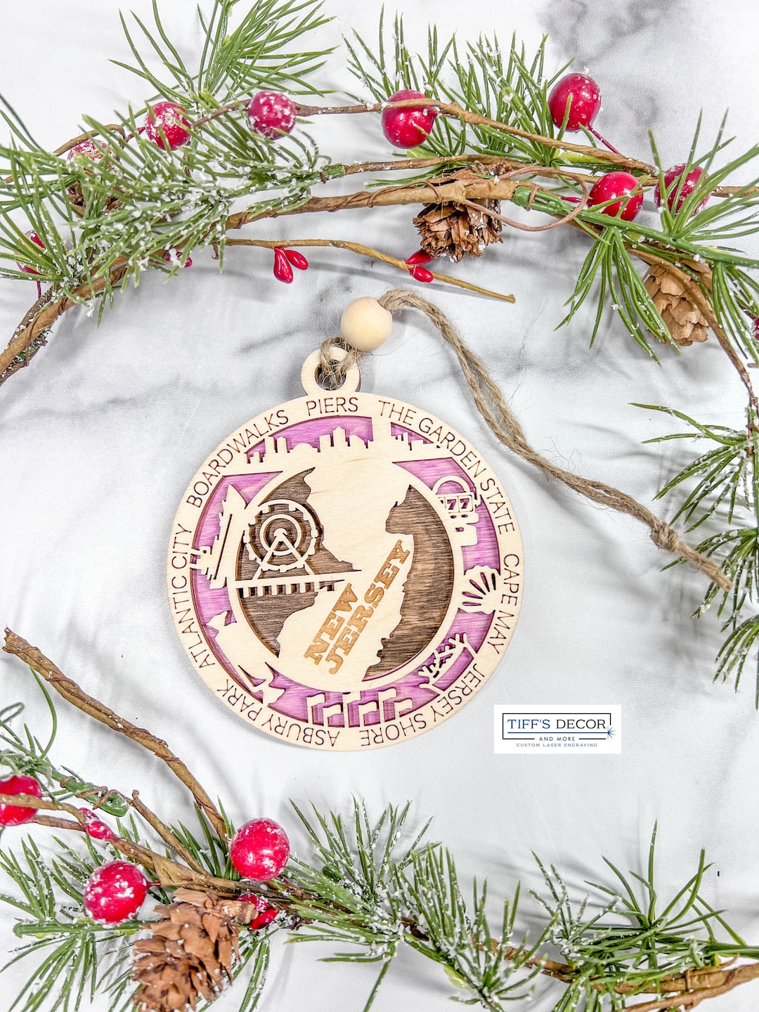 New Jersey Ornament, New Jersey Fan, New Jersey Unique Gift, Gift for ...