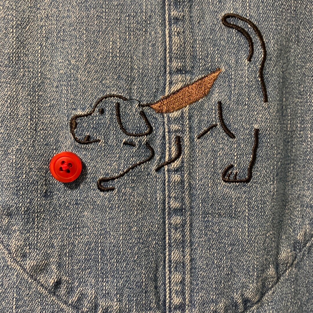 VTG 90'S Y2K Dog Lover Christopher Banks XL Denim Jean Overall Dress ...