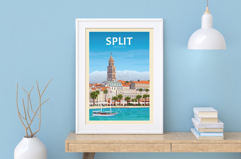 Split Croatia Travel Poster / Split Illustration / Split Print | Etsy
