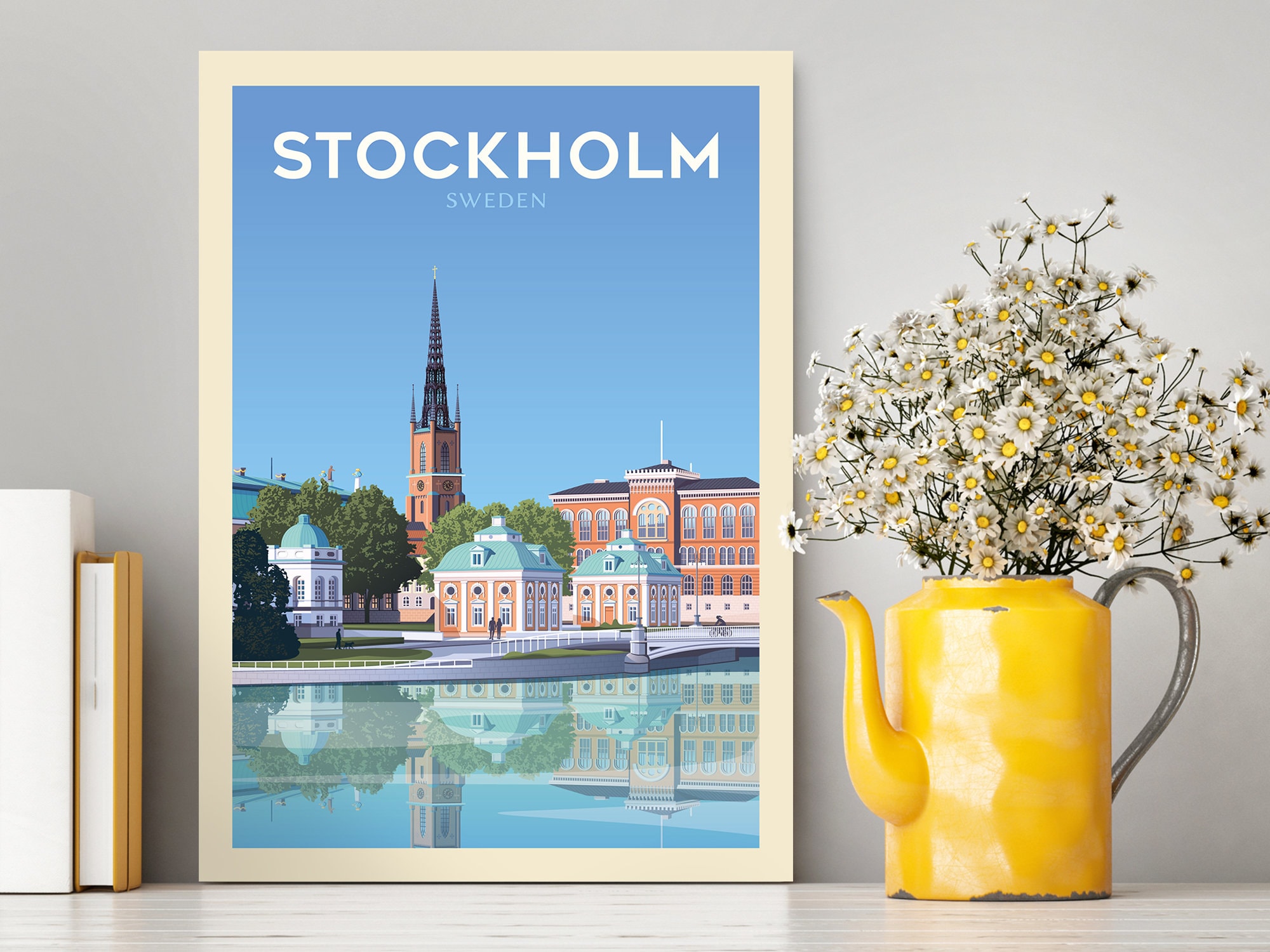 Stockholm Sweden Travel Poster / Stockholm Print / Stockholm - Etsy
