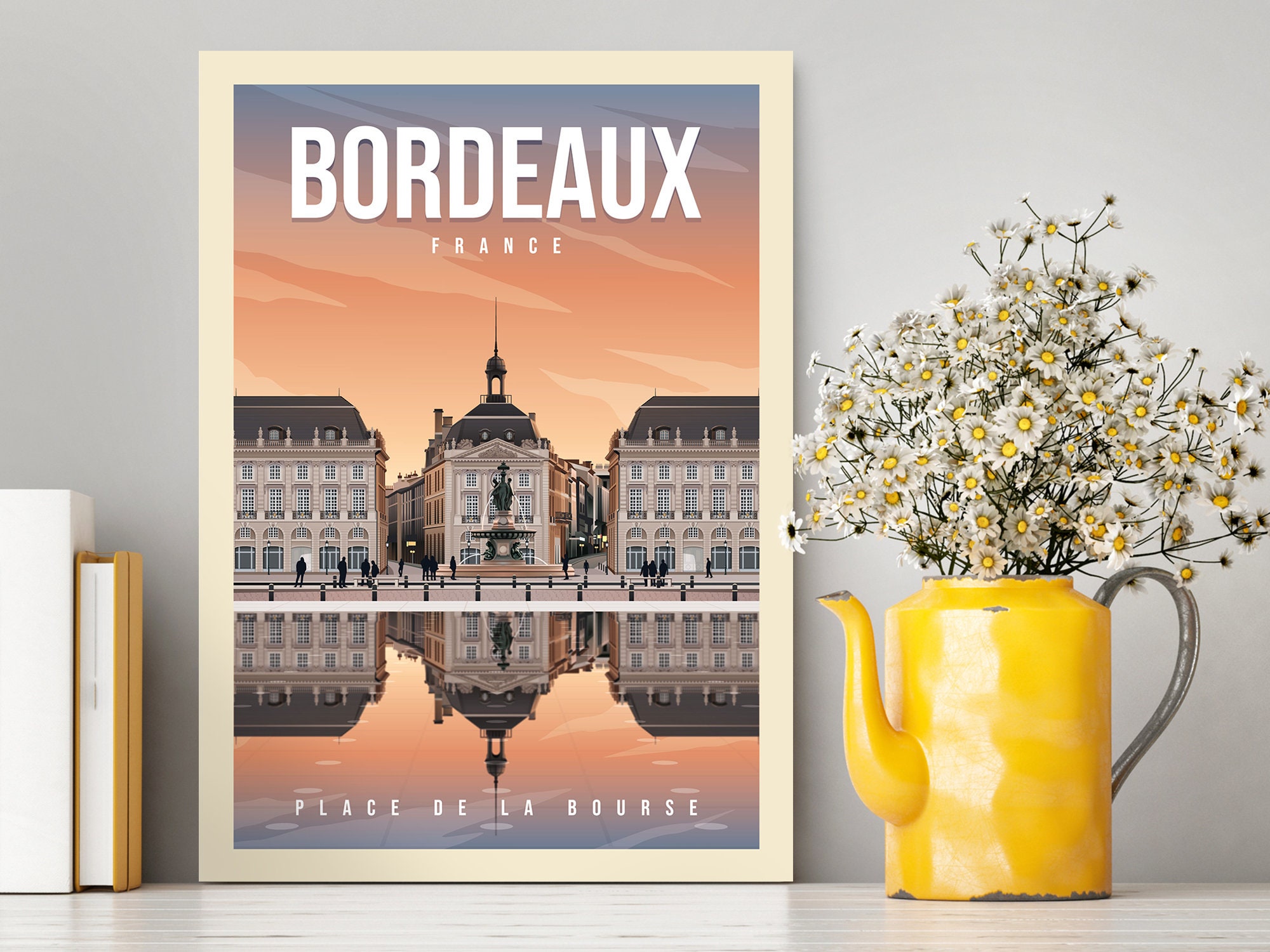 Bordeaux France Travel Poster / Bordeaux Print / Modern Wall - Etsy