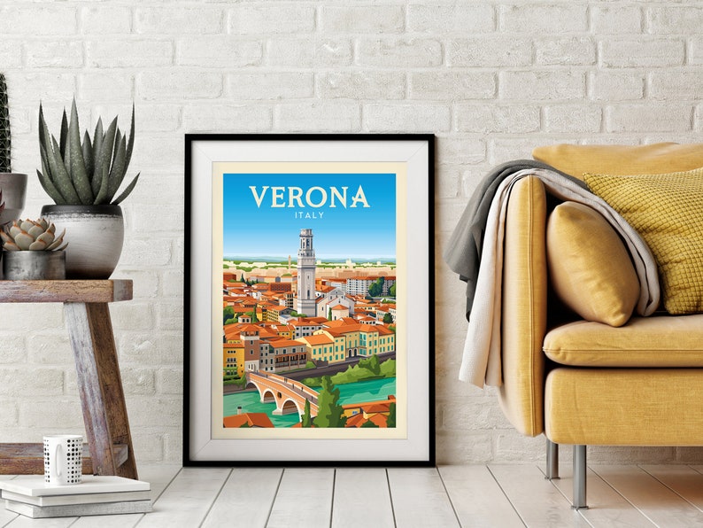 Verona Italy Travel Poster / Travel Gifts / Travel Poster / | Etsy