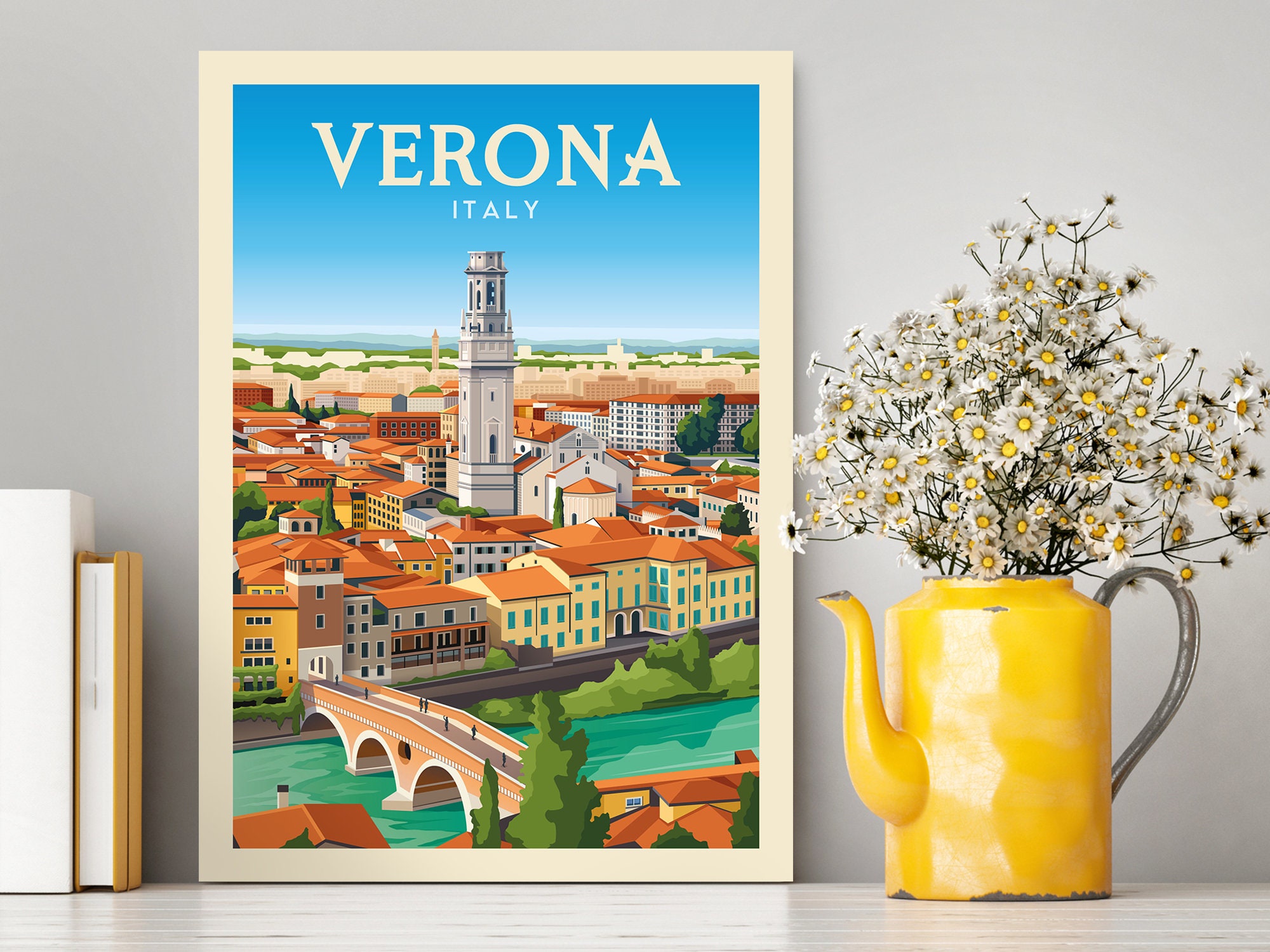 Verona Vintage Travel Poster - Etsy