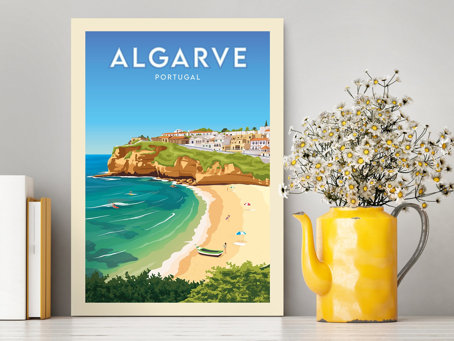 Algarve Portugal City Print / Algarve Travel Poster / Algarve - Etsy